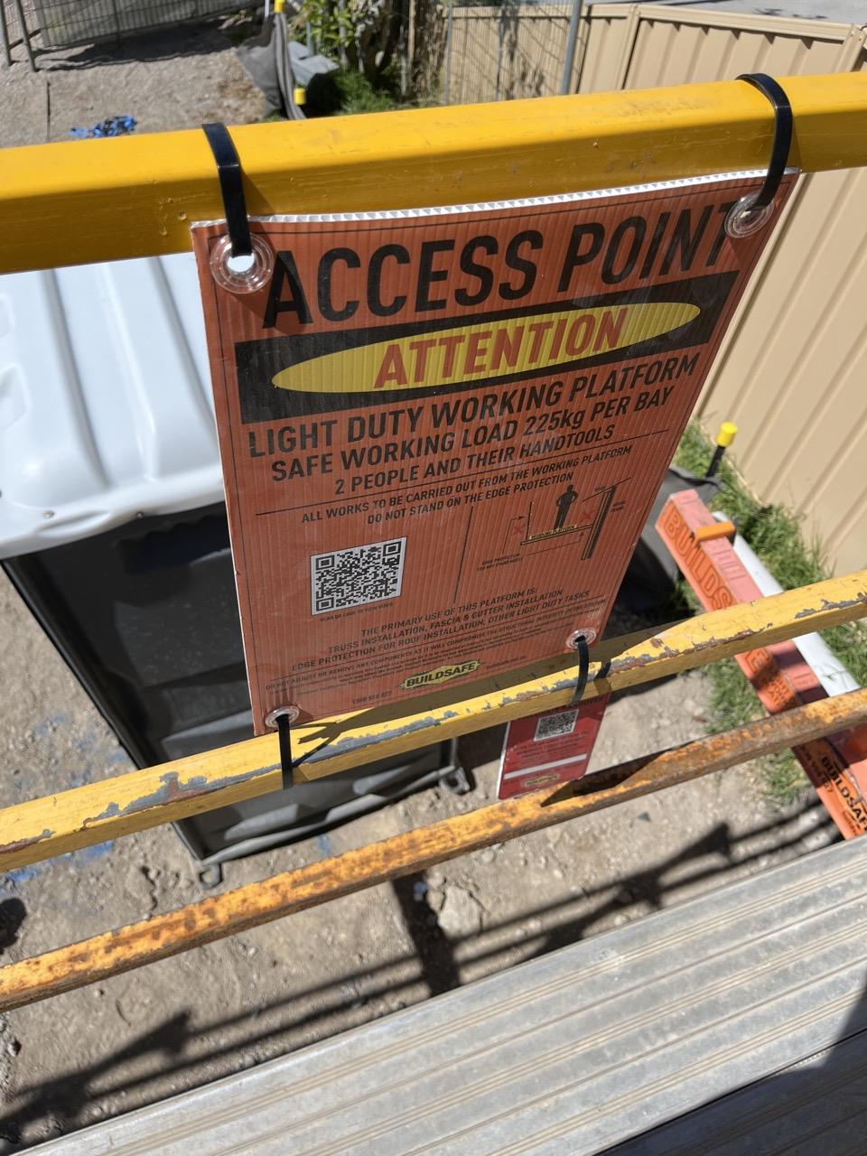 Photo of the Access Point showing handover certificate attached Photo ...